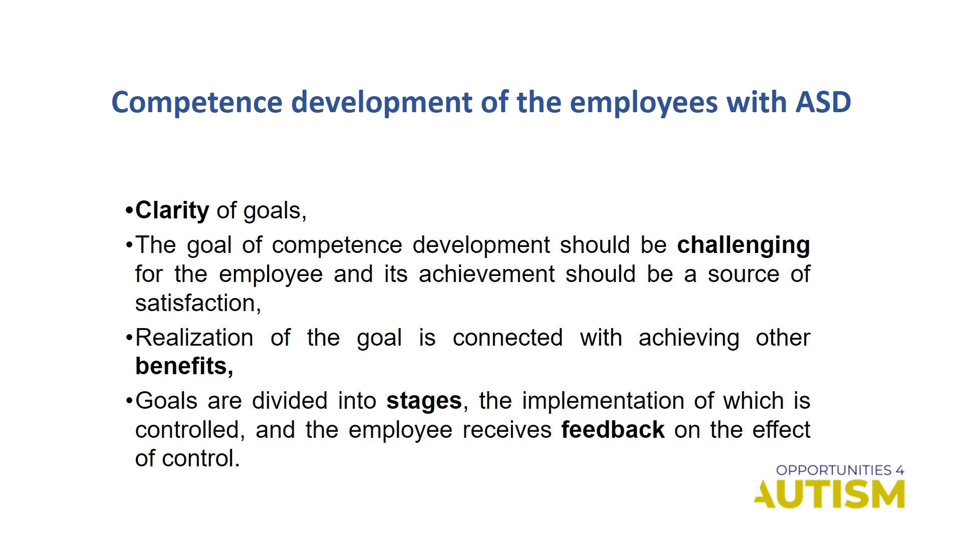 Developing and managing the competences of employees with ASD. Strengths of people with ASD as ...